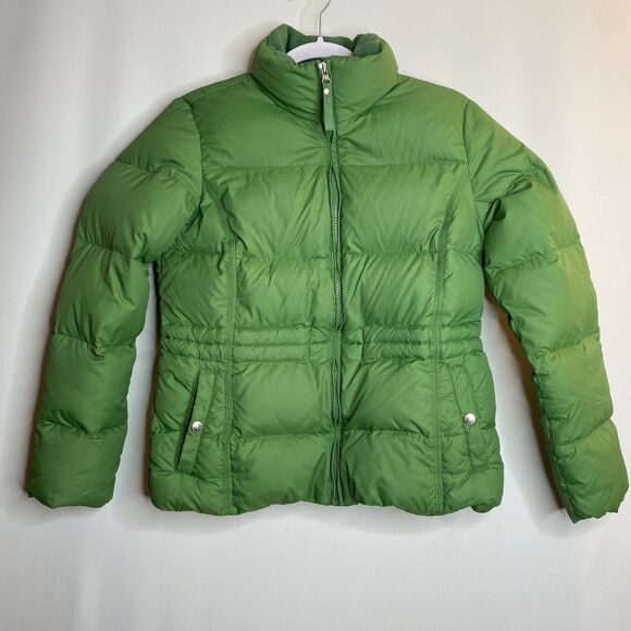 Lands' End | Jackets & Coats | Lands End Quilted Down Puffer Coat Green ...